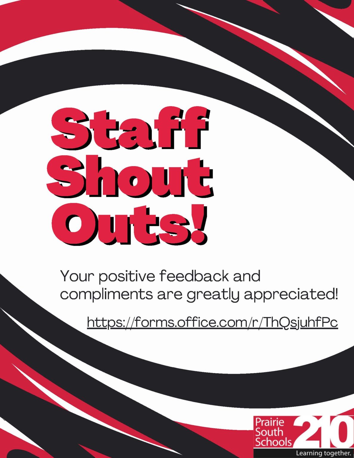 Staff Shout Outs! NOW CLOSED – Prairie South School Division #210